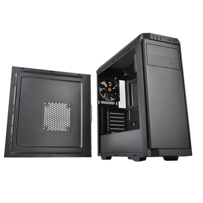 Thermaltake V100 ATX Mid-Tower Computer Case - Black - Micro Center